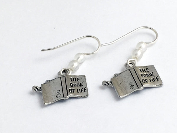 Pewter & Sterling Silver Open Book Earrings-Librarian-reader- reading ...